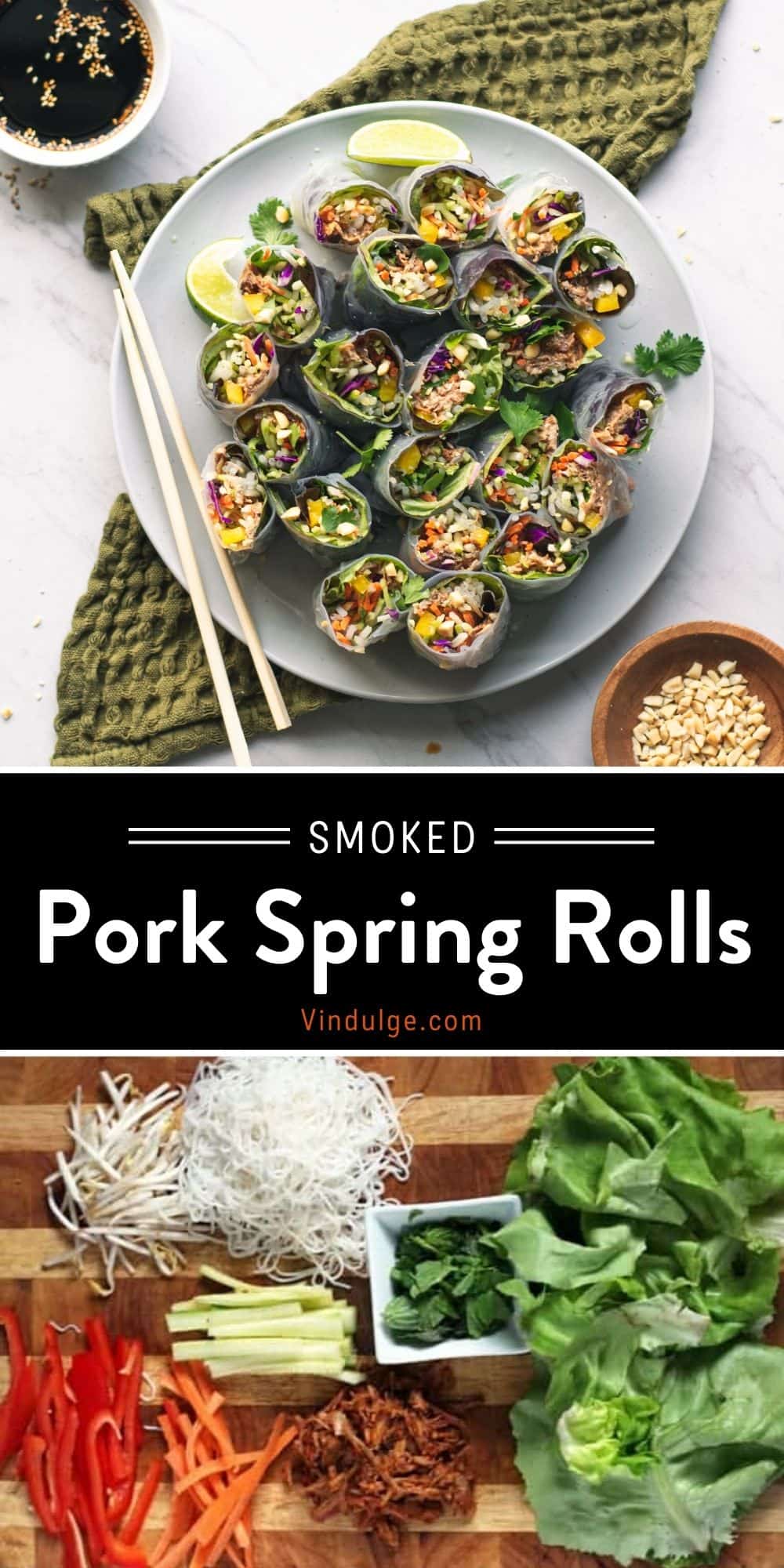 Smoked Pulled Pork Spring Rolls - Vindulge