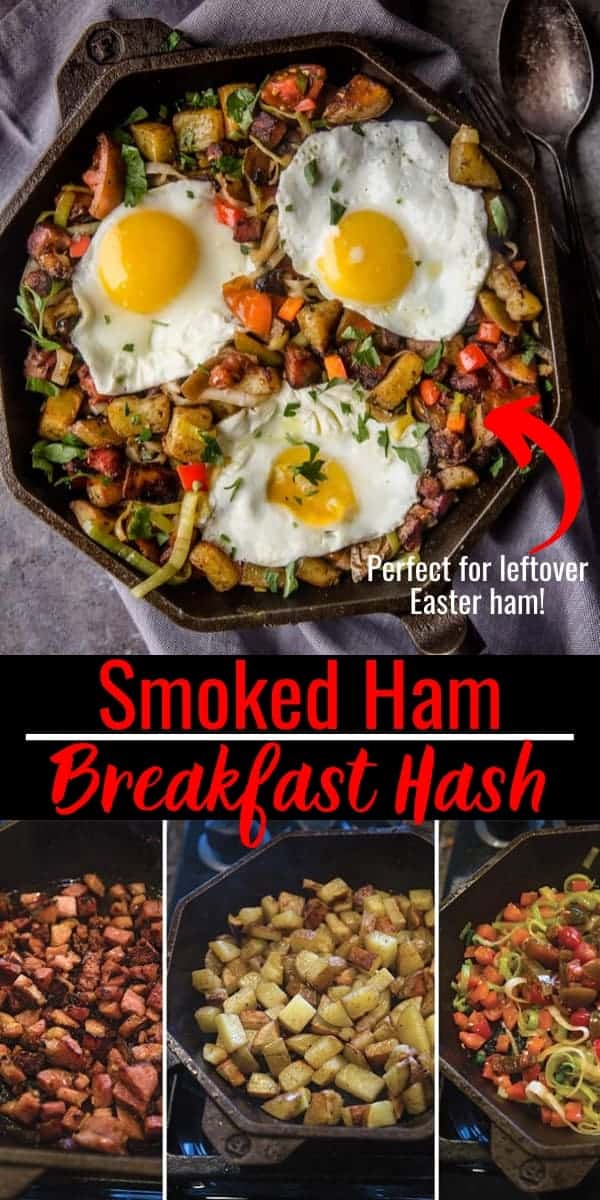 Smoked Ham Breakfast Hash - Perfect for leftover holiday ham - Vindulge