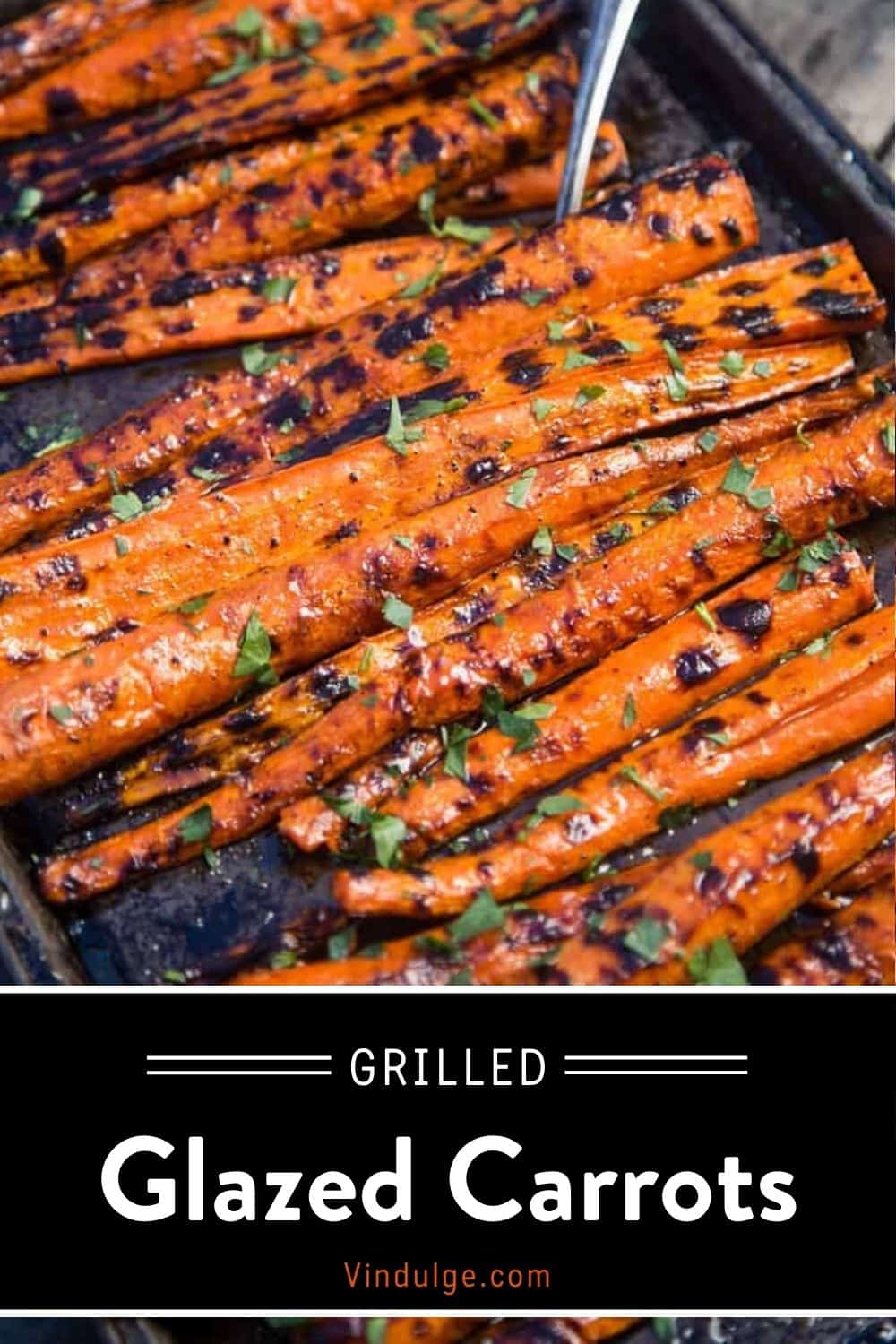 Glazed Grilled Carrots Recipe - A great holiday side dish - Vindulge