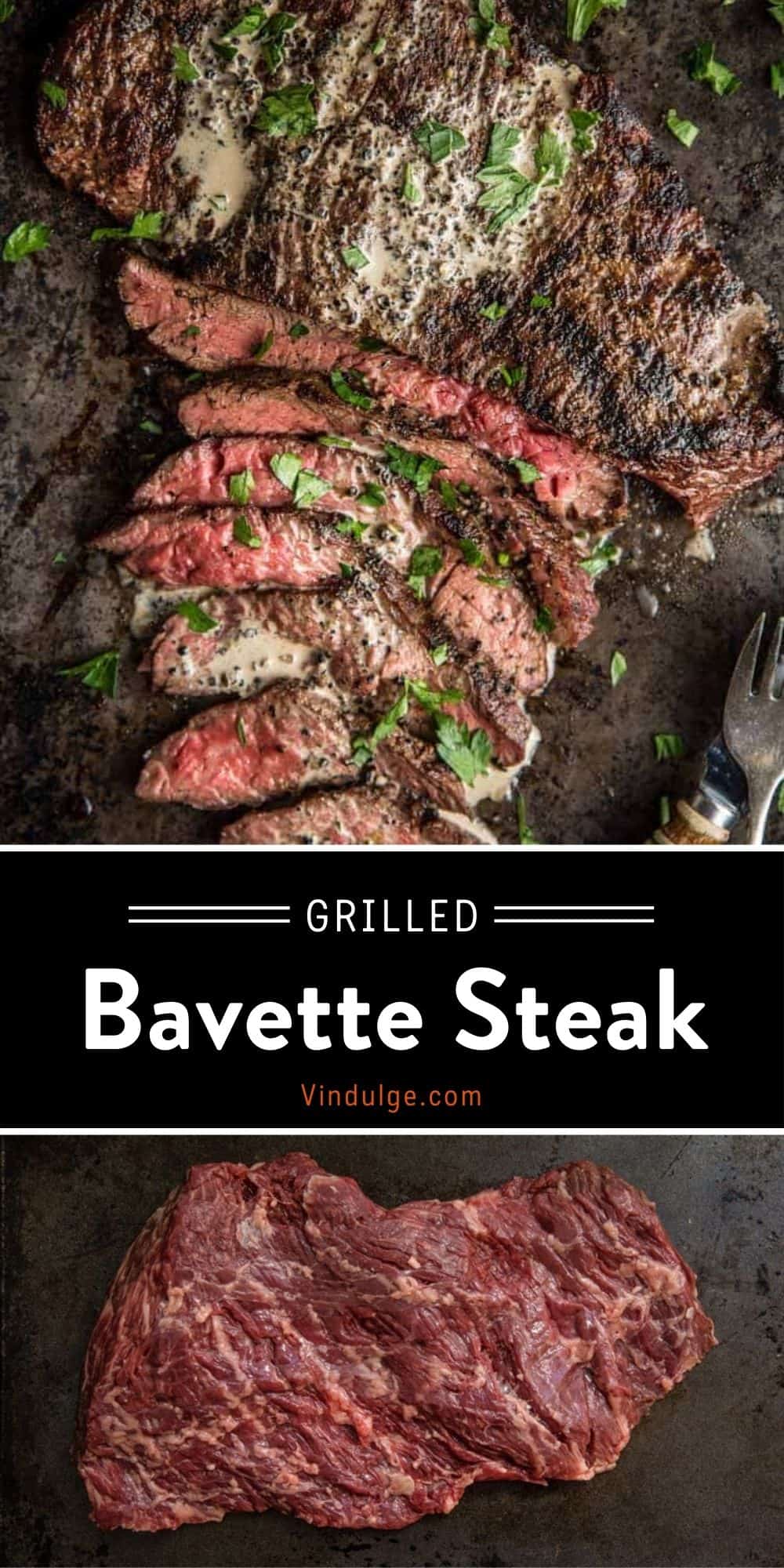 Grilled Bavette Steak with Whiskey Peppercorn Sauce - Vindulge