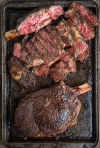 Cowboy Ribeye Steaks with Coffee Ancho Dry Rub - Vindulge