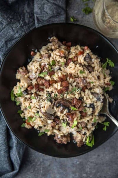 Smoked Sausage and Mushroom Risotto - Vindulge