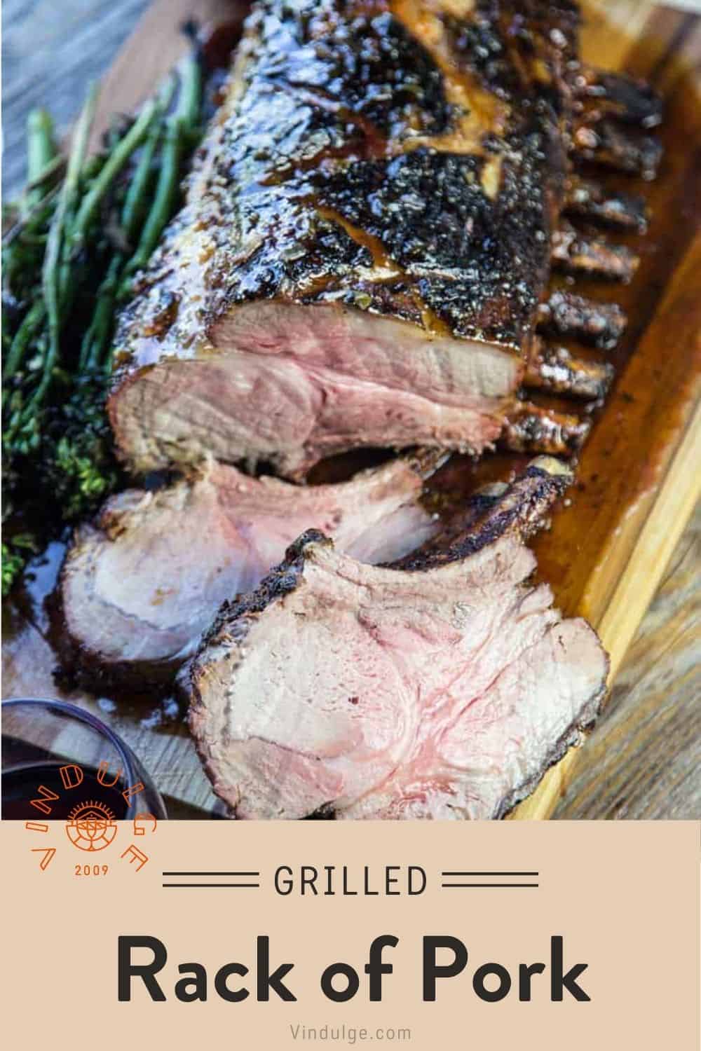 Grilled Rack of Pork with Apricot Herb Glaze - Vindulge
