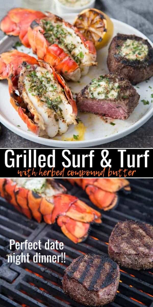 Surf and Turf on the Grill with Herb Compound Butter - Vindulge