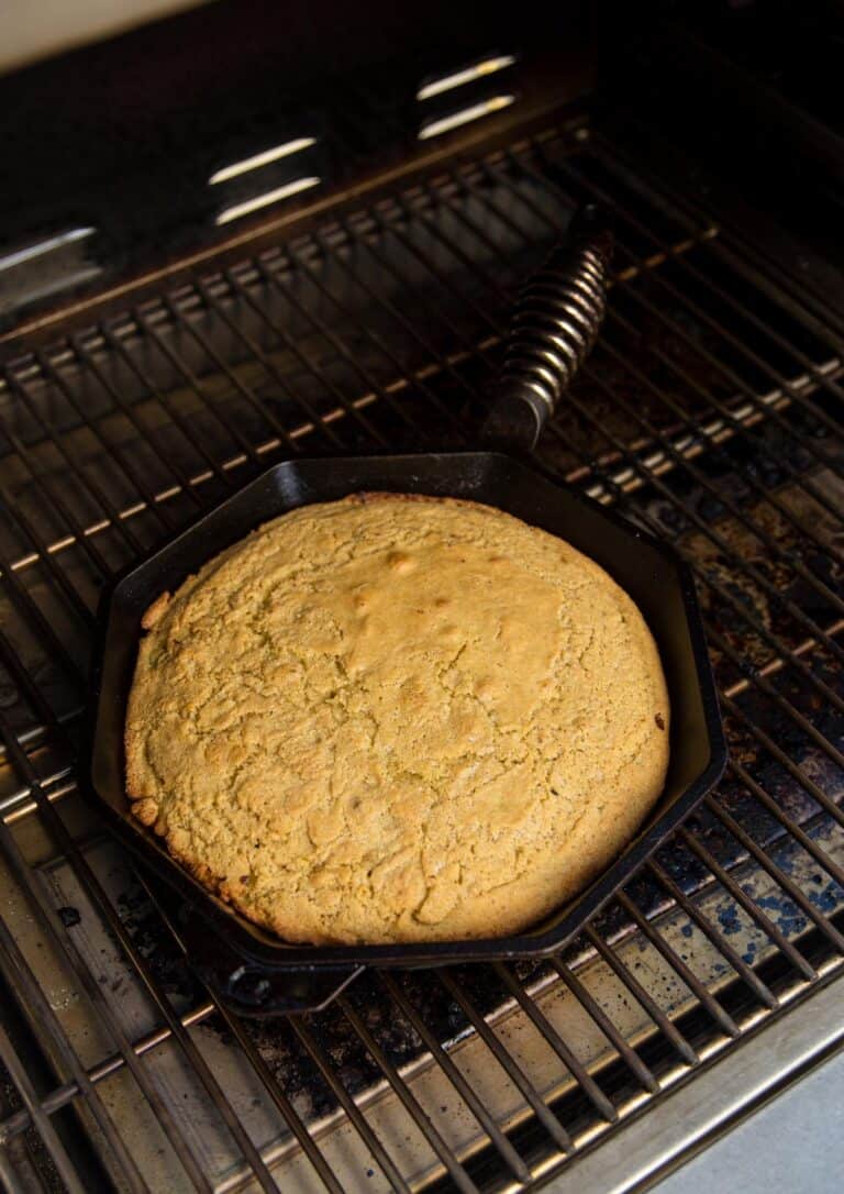 Skillet Cornbread with Smoked Honey (on the Grill) - Vindulge