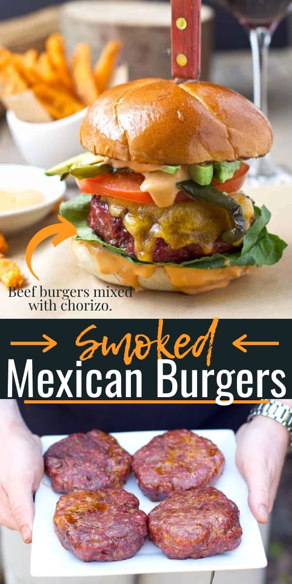 Smoked Mexican Burgers with Chorizo and Smoked Poblanos - Vindulge