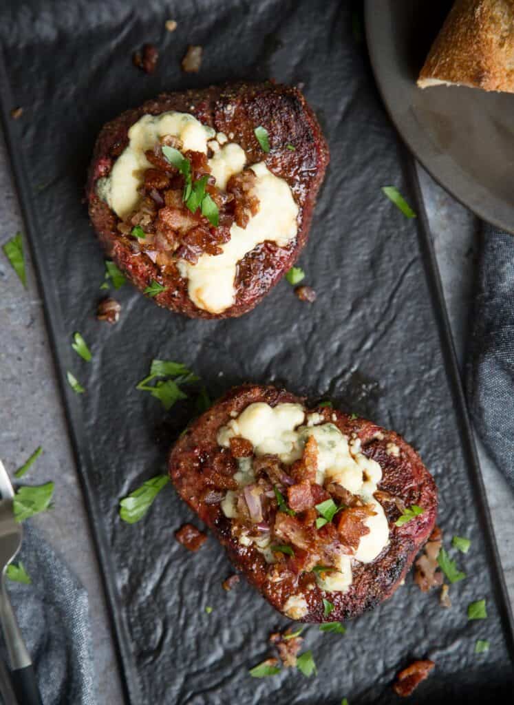 Perfectly Grilled Filet Mignon with Bacon and Blue Cheese - Vindulge