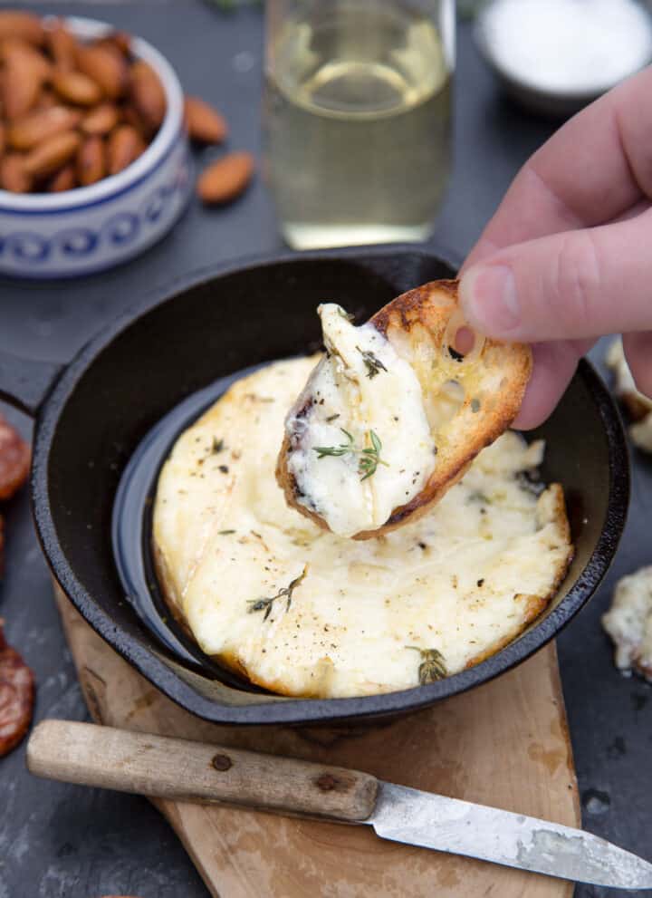 Baked Brie Cheese with Wine on the Grill - Vindulge