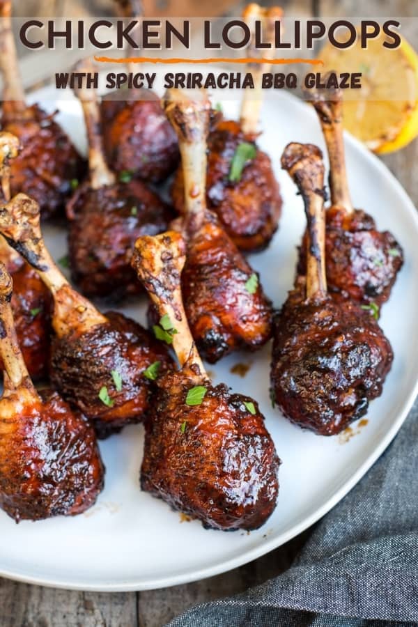 Grilled Chicken Lollipops with Spicy BBQ Glaze - Vindulge