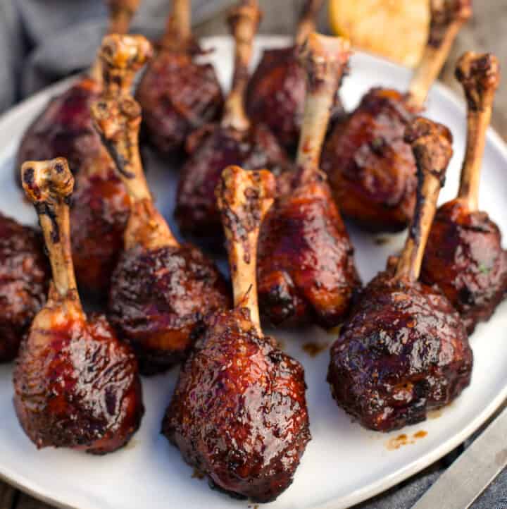 Grilled Chicken Lollipops with Spicy BBQ Glaze - Vindulge
