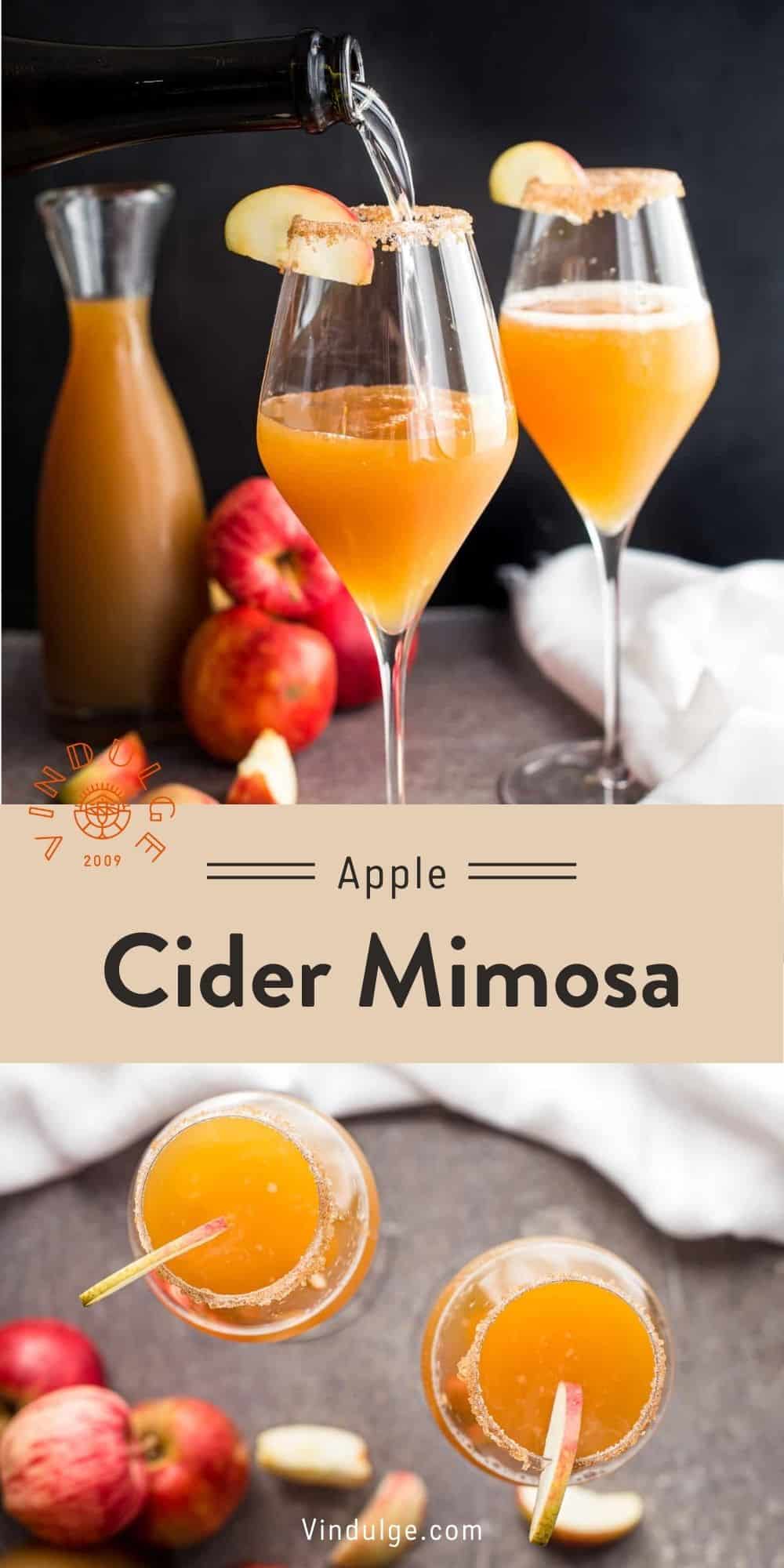 Apple Cider Mimosa - The Perfect Apple Cider Cocktail - Vindulge