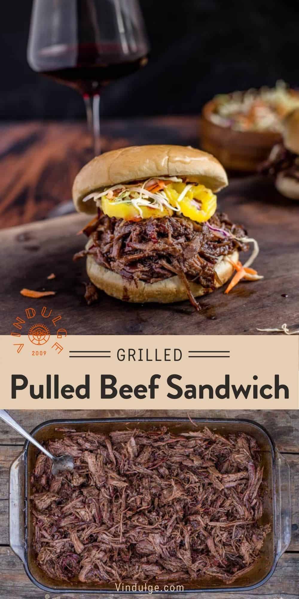Smoked Pulled Beef Sandwiches with Wine Braise - Vindulge