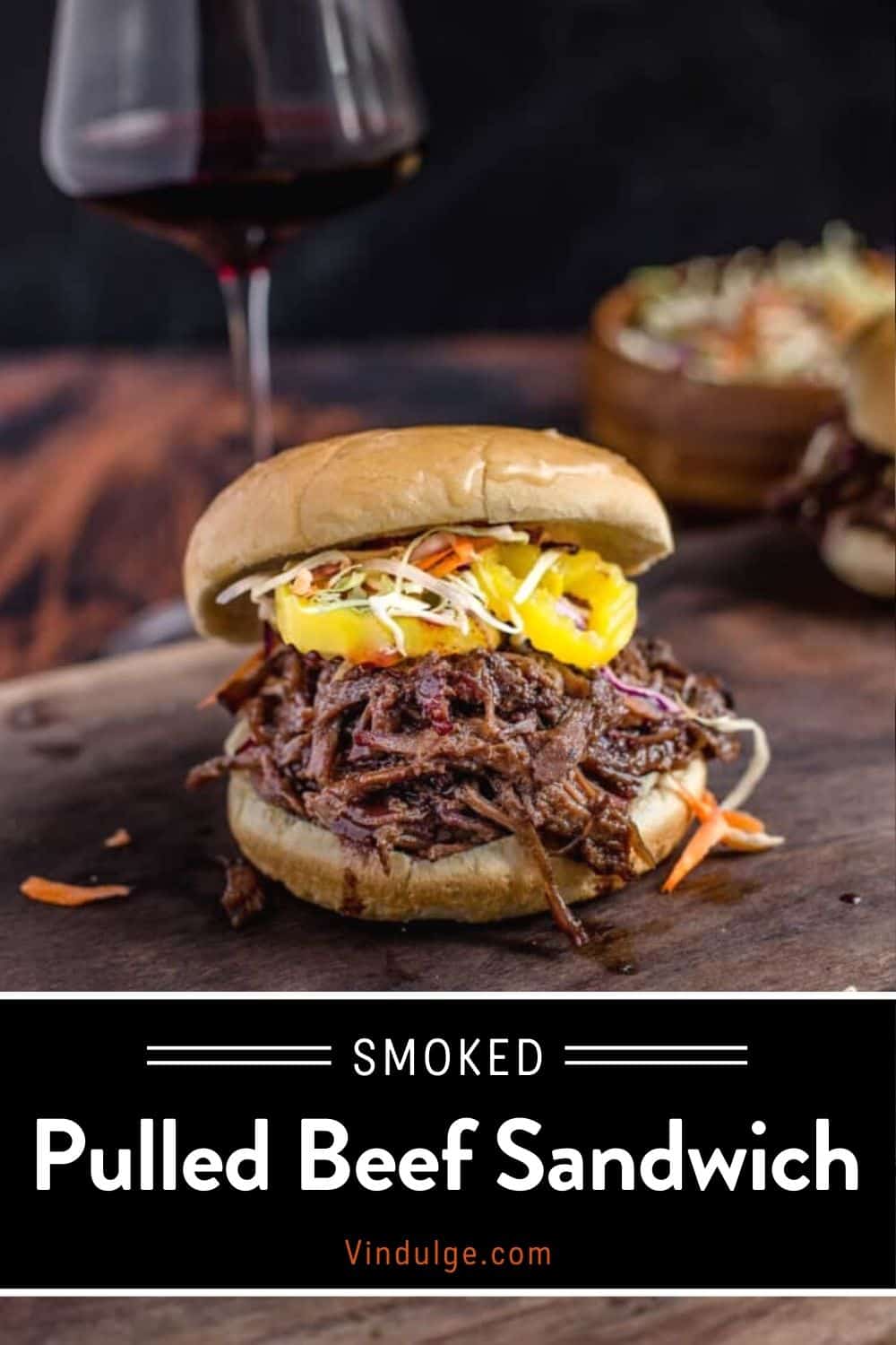 Smoked Pulled Beef Sandwiches with Wine Braise - Vindulge