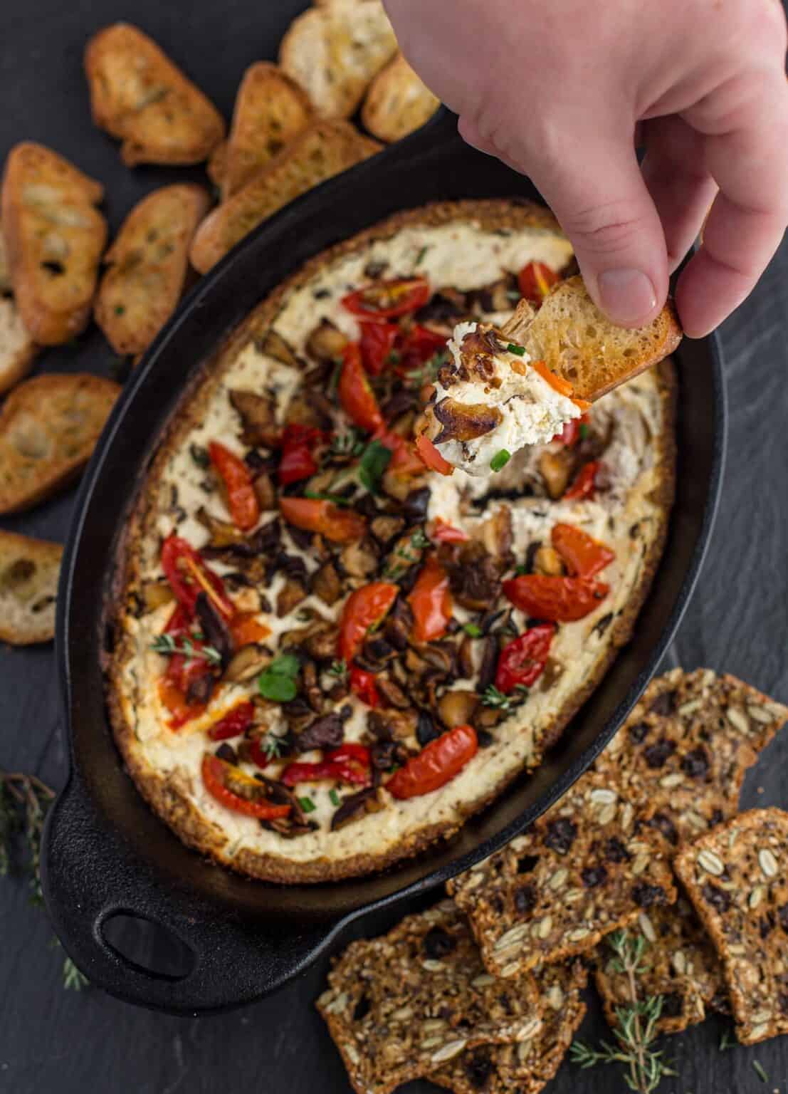 Goat Cheese Dip Recipe With Shiitake Mushrooms - Vindulge
