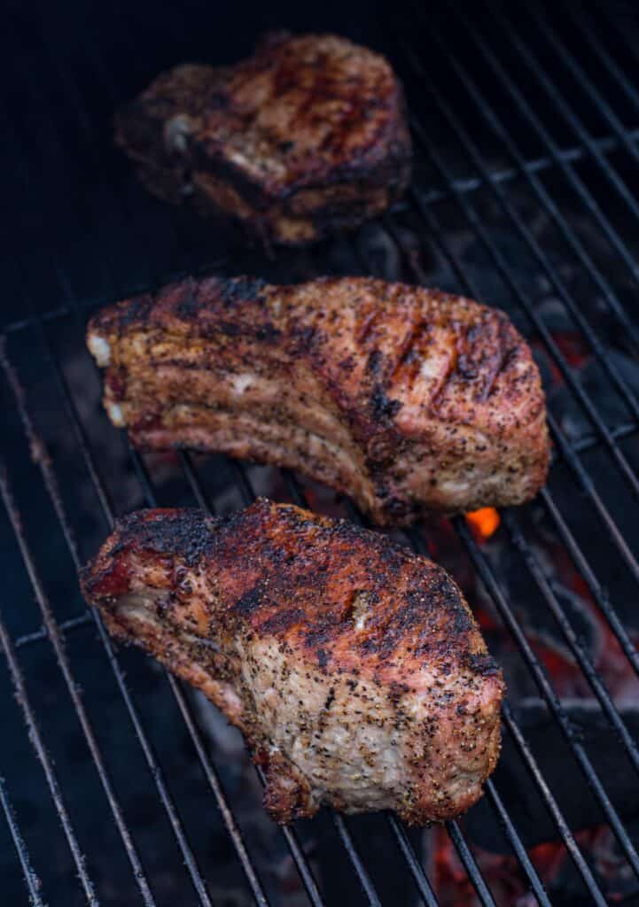 Grilled Pork Chops with Red Wine Pan Sauce - Vindulge