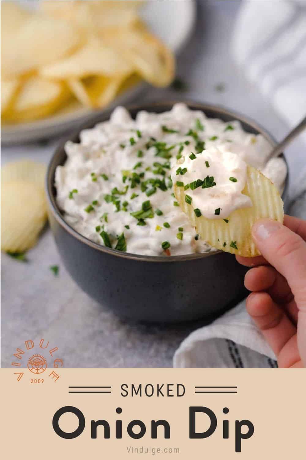 Smoked French Onion Dip with Chives and Sour Cream - Vindulge