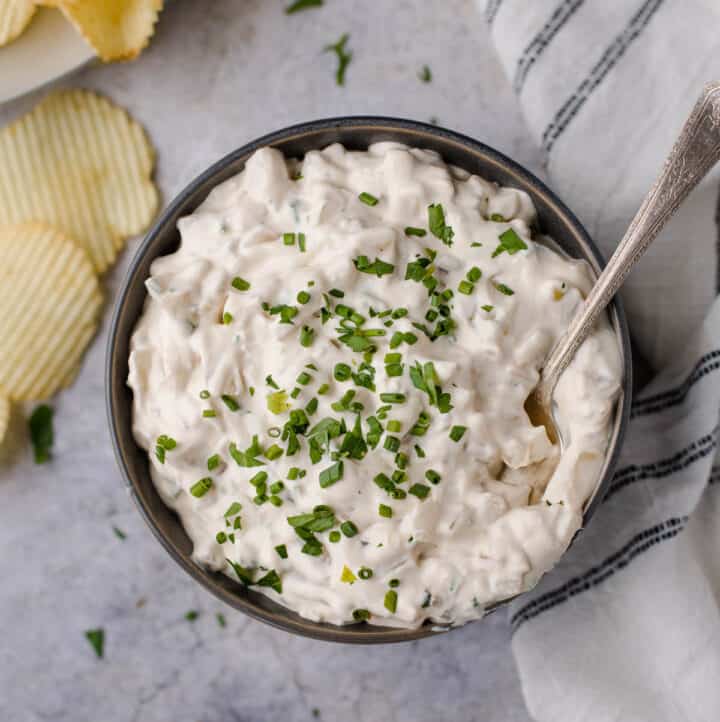 Smoked French Onion Dip with Chives and Sour Cream - Vindulge