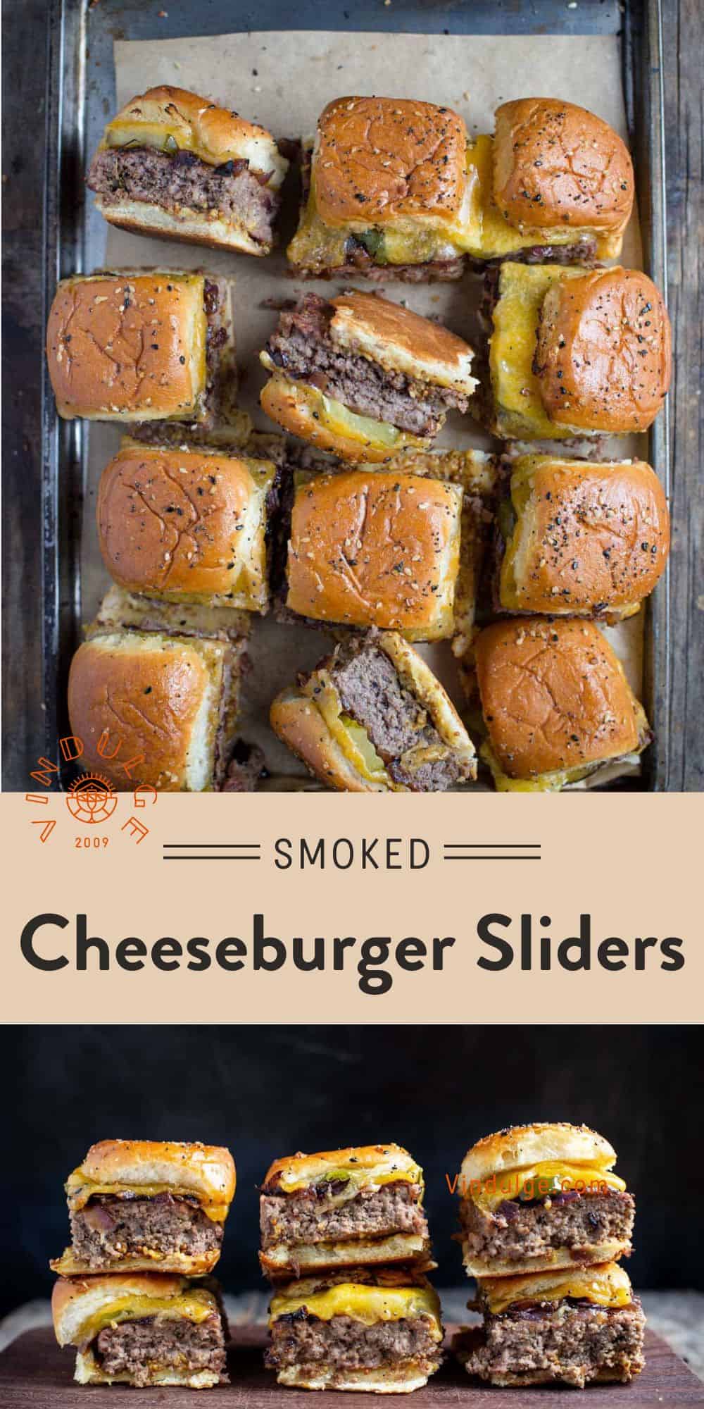 Cheeseburger Slider Recipe (Smoked) - w/ Caramelized Onions - Vindulge