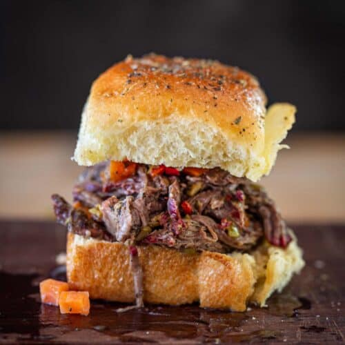 Easy Smoked Italian Roast Beef Sliders Recipe - Vindulge