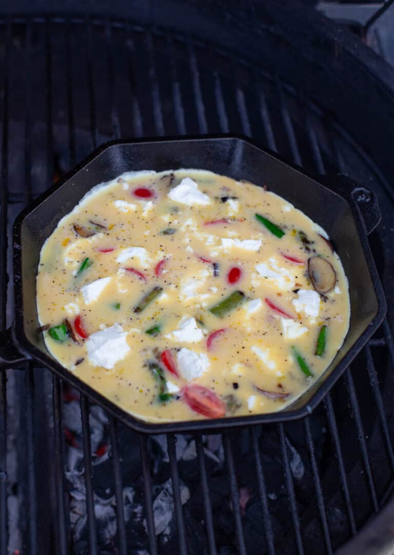 Vegetable Frittata - Cooked on the Grill - Vindulge
