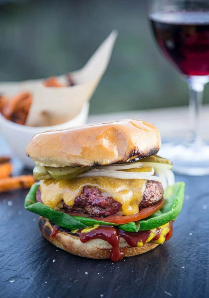 Classic Grilled Cheeseburger -- Reverse Seared and Grilled