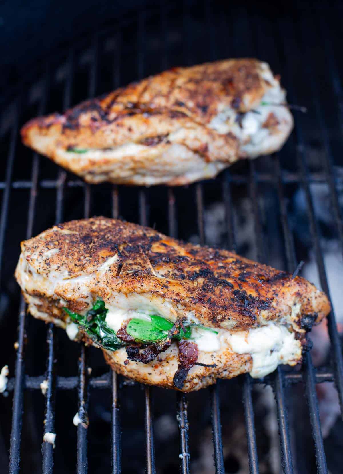 Grilled Stuffed Chicken Breast with Goat Cheese and Sun-Dried Tomatoes ...