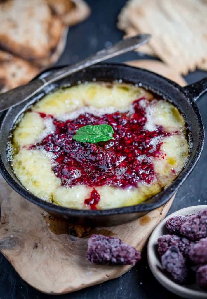 Grilled Baked Brie with Blackberry Jam - Vindulge