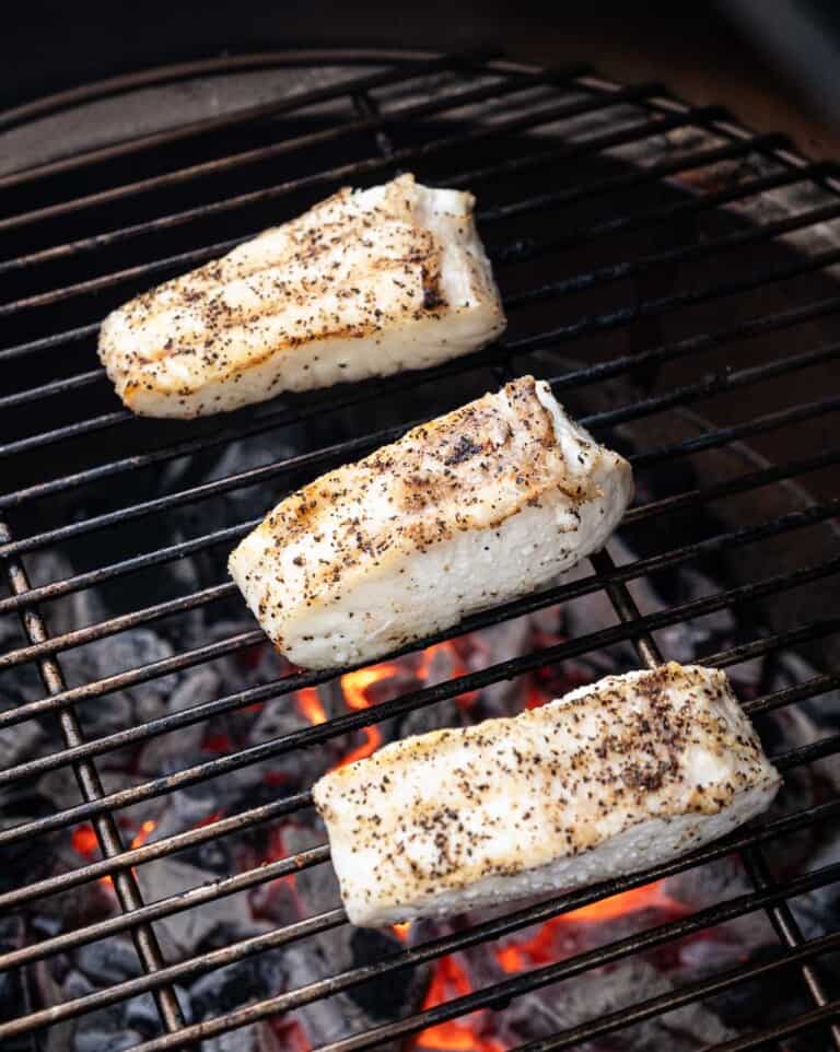 Grilled Halibut with White Wine, Butter, and Caper Sauce - Vindulge