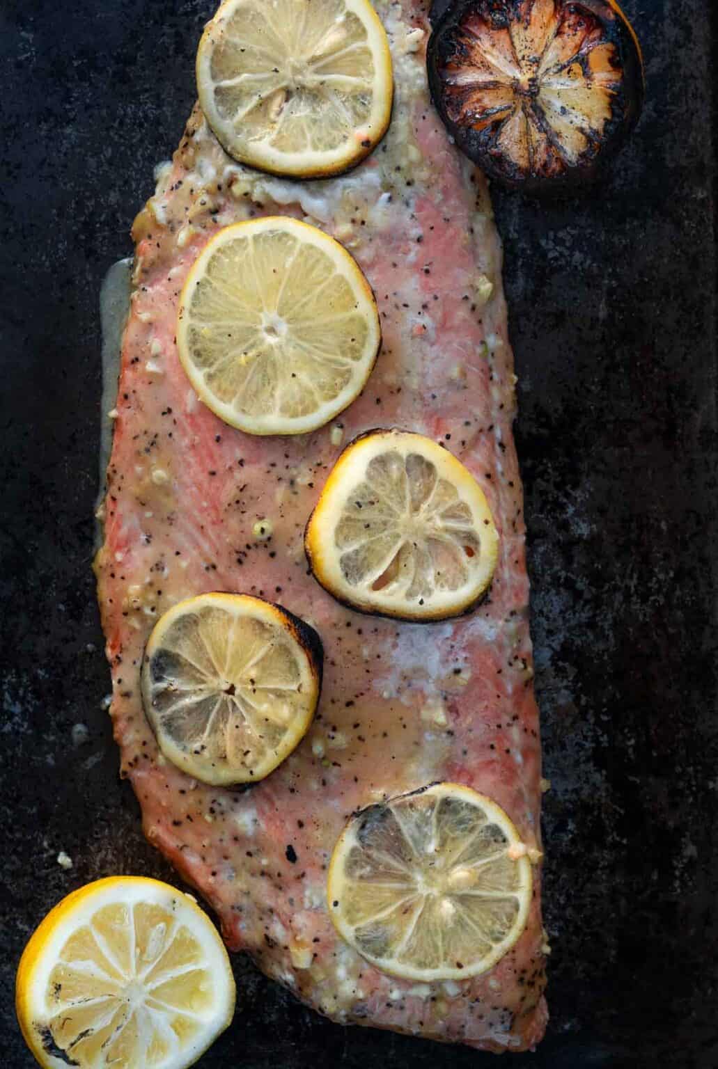 Easy Grilled Lemon Garlic Salmon - Vindulge