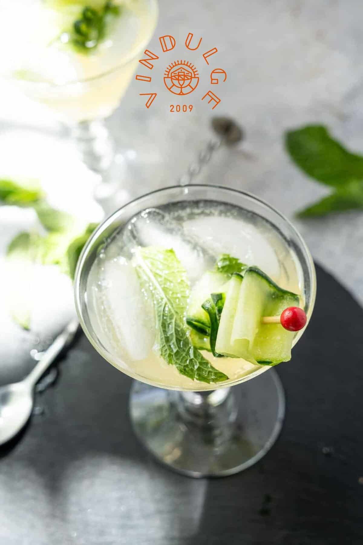 Cucumber Mint Spritz Cocktail - Vindulge