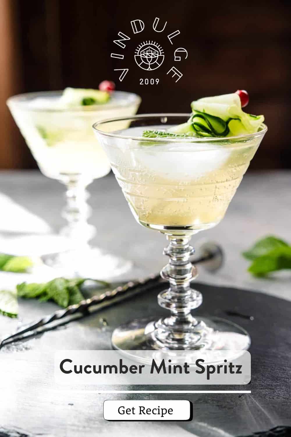 Cucumber Mint Spritz Cocktail - Vindulge